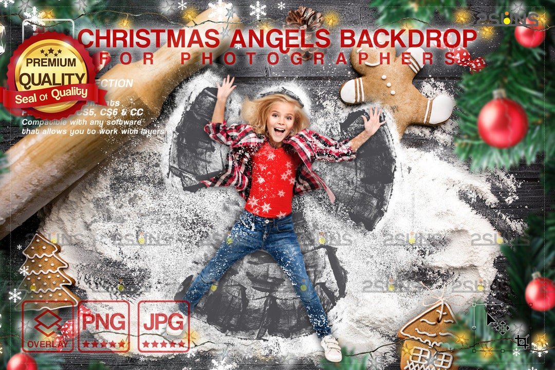 Christmas Photoshop Overlays, Christmas Overlays, Gingerbread Digital ...