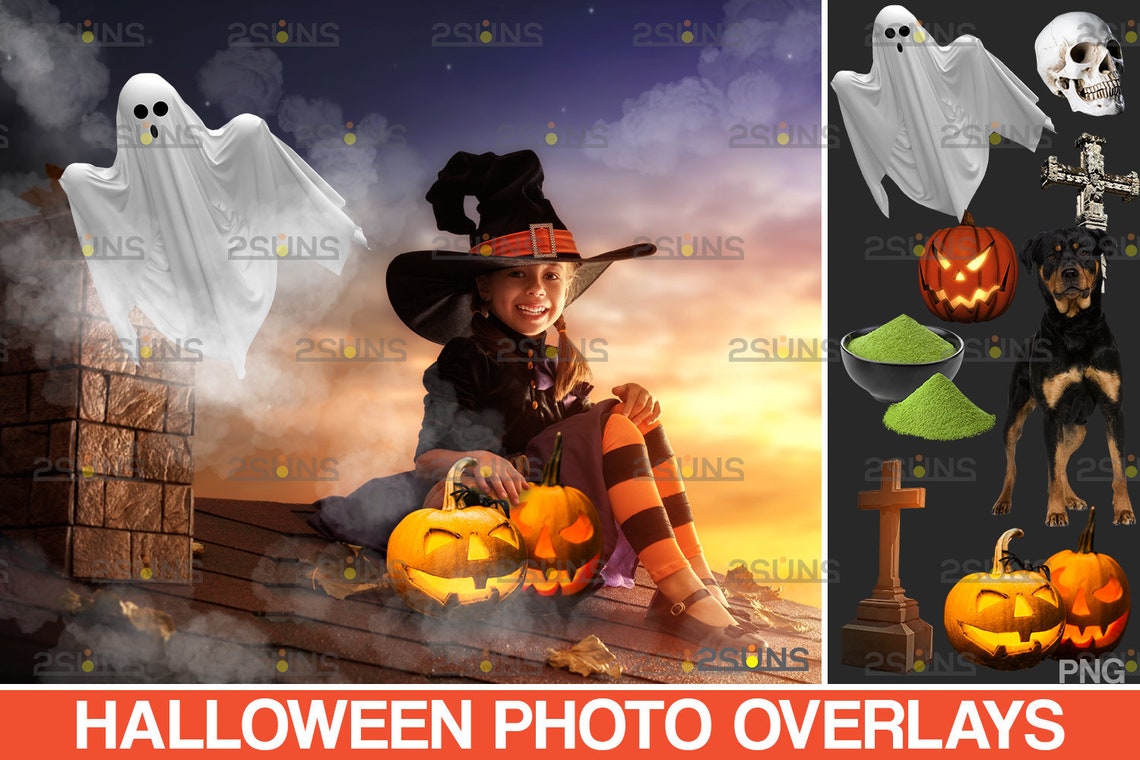 Halloween Clipart, Photoshop Overlays, Halloween Overlay, Pumpkin ...