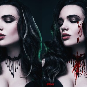 Halloween Overlay, Blood Tears Photo Overlay, Blood Splatter Photoshop ...