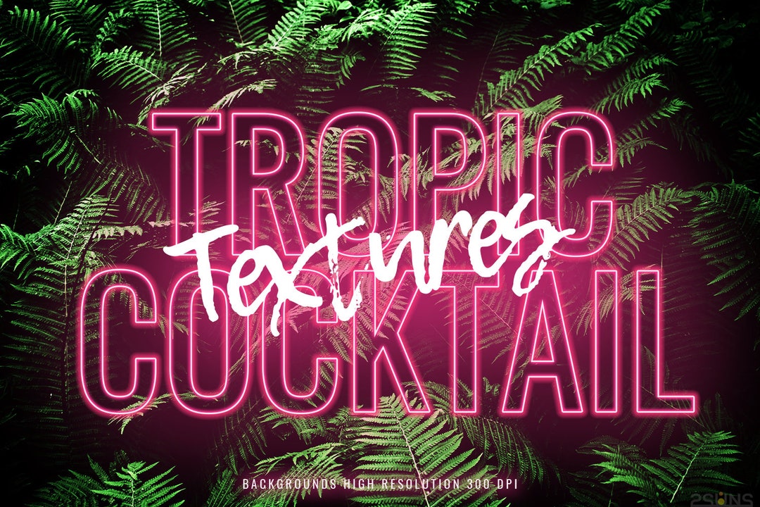 30 Tropical Fern Photoshop Overlays, Floral Backdrop, Tropical ...