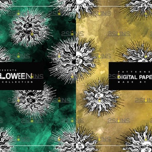 Halloween Digital Paper, Scrapbook Paper, Horror Seamless Pattern ...