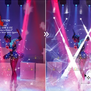 Neon Photoshop Overlays, Bokeh Overlays, Christmas Overlays, Neon Light ...