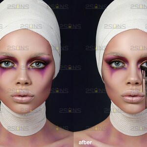 Halloween Overlay, Tear Drop Photoshop Overlays, Black Tears Photo ...