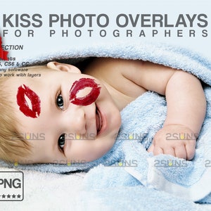 Kiss Photoshop Overlays, Lips Photo Overlays, Valentines Photo Overlays ...