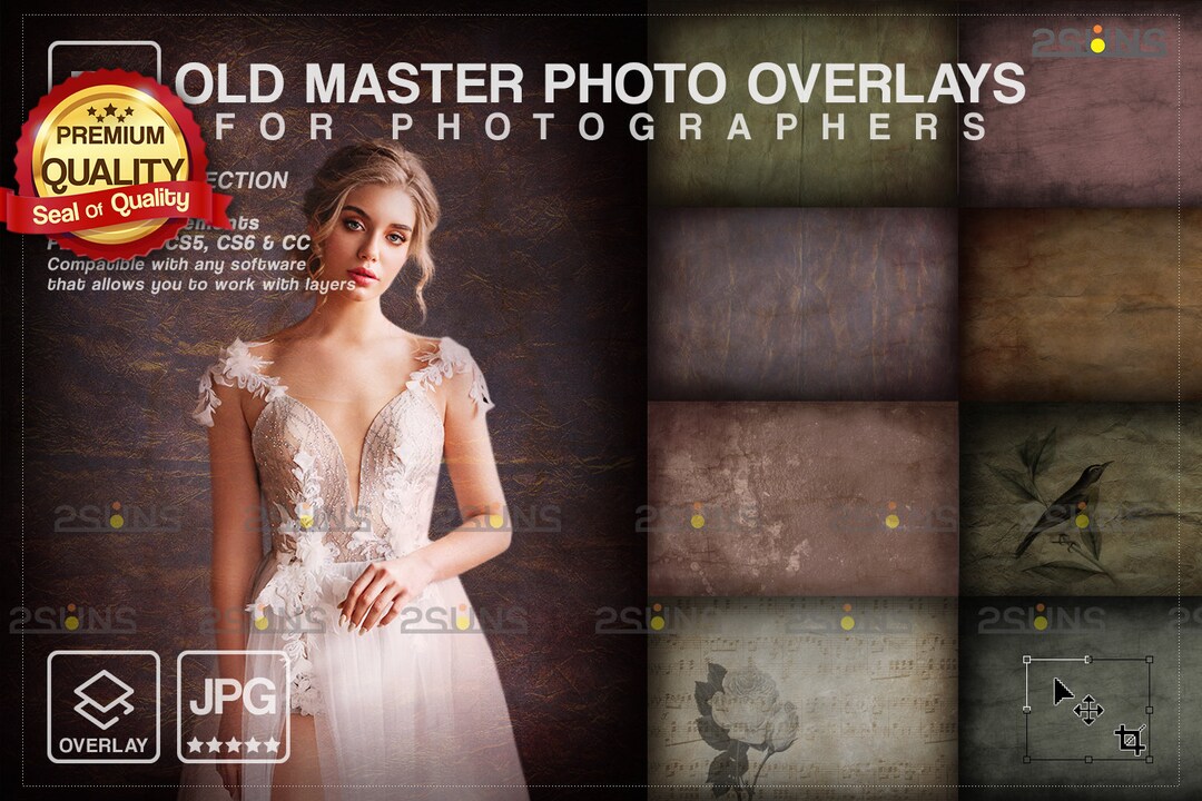 Fine Art Textures Overlays, Photo Overlays, Photoshop Overlays, Studio ...