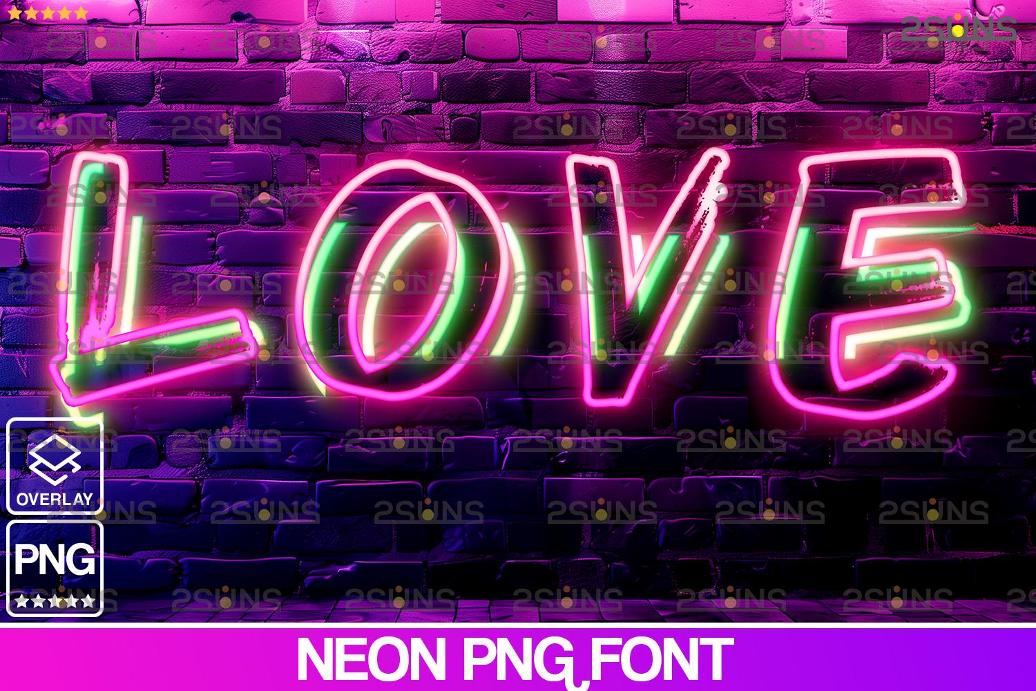 Alphabet Clipart Photoshop Overlays, Letter Neon Overlays, Neon Light ...
