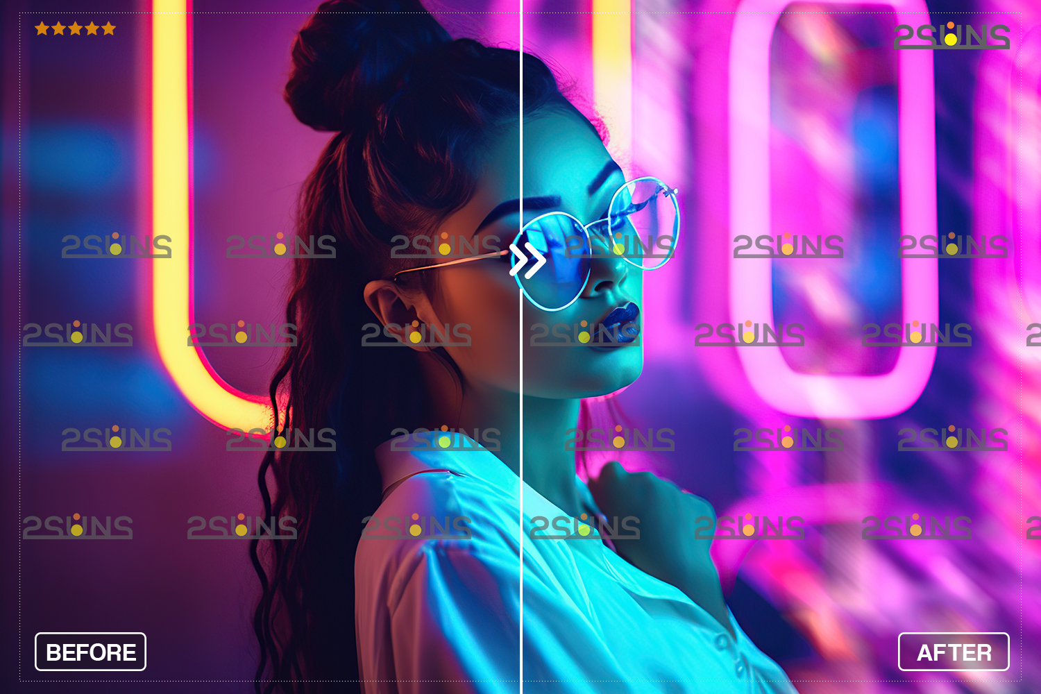 Neon Photoshop Overlays, Bokeh Overlays, Neon Backdrop, Neon Light ...