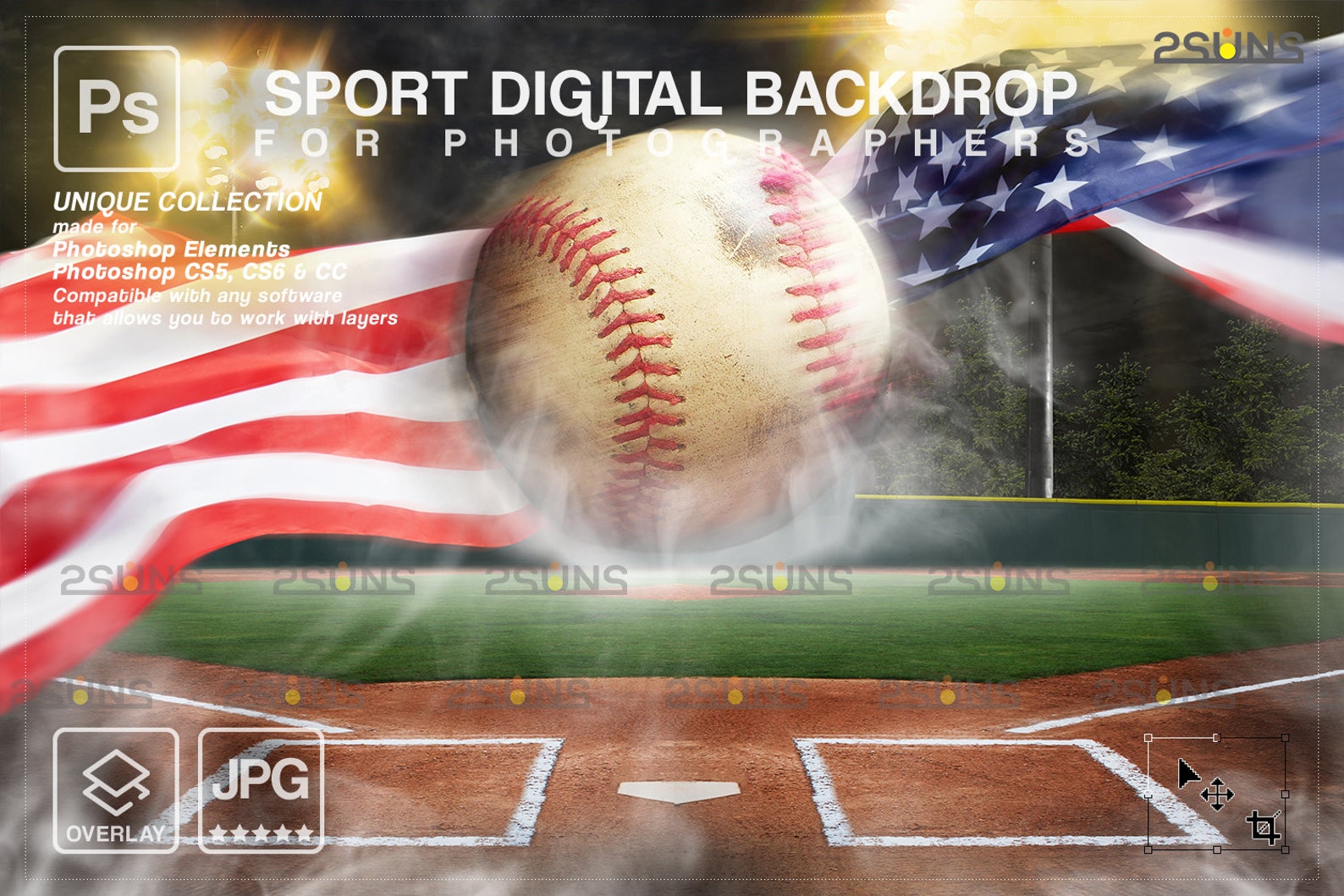 Baseball Backdrop Sports Digital Background Photoshop - Etsy