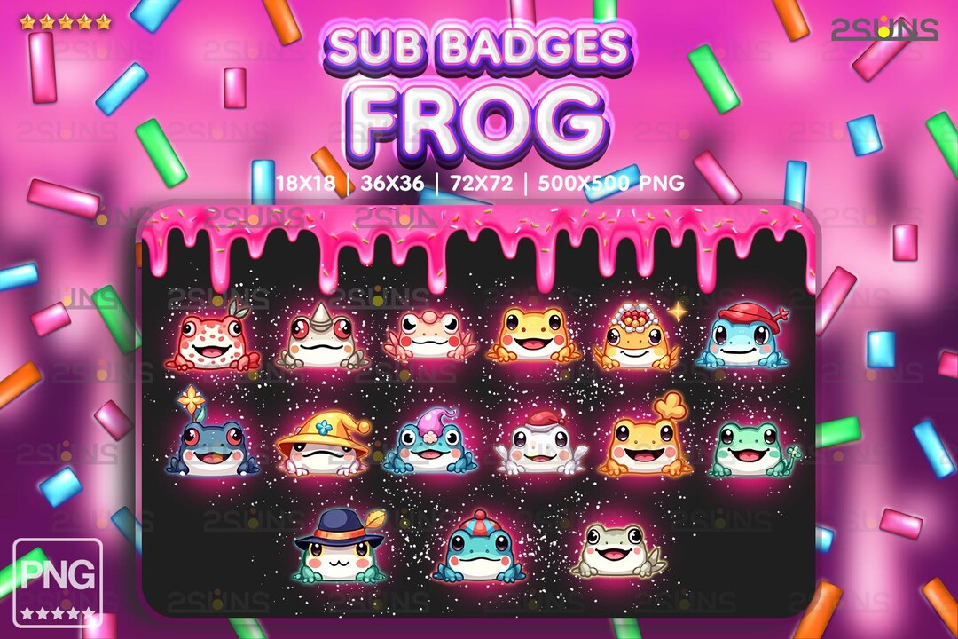 15 Frogs Sub Badges, Toad Twitch Badges, Frogling Sub Badge, Badges for ...