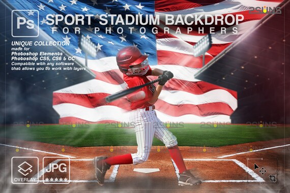 Baseball Backdrop, Sports Digital Background, Photoshop overlay, Sports ...