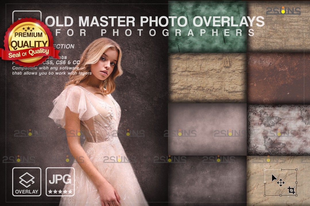 Fine Art Textures Overlays, Photo Overlays, Photoshop Overlays, Studio ...