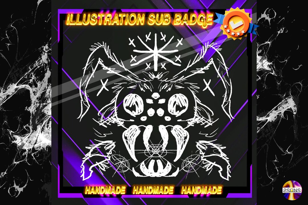 Spider Sub Badge for Twitch, Discord, Beast, Badges Behemoth, Monster ...