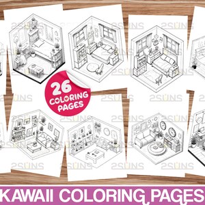 Kawaii Coloring Pages, Printable Adult Coloring Pages, Pocket Room 26 ...