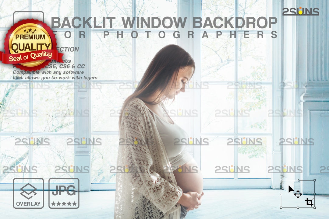 White Window Curtains Photoshop Overlays, Curtain Backdrop Maternity ...