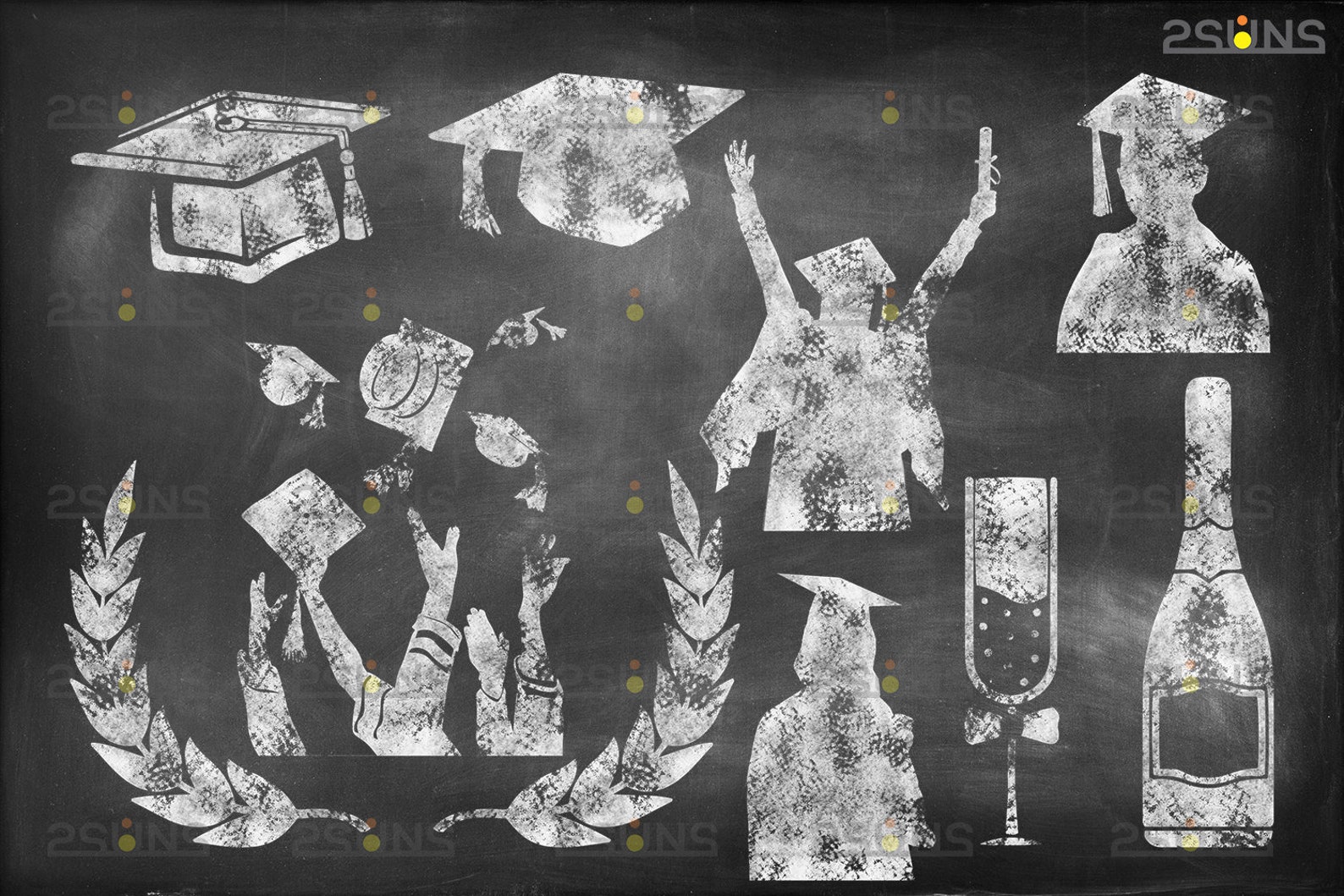 Photoshop Overlays, Graduation Overlays, Photo Overlays Sidewalk Chalk ...