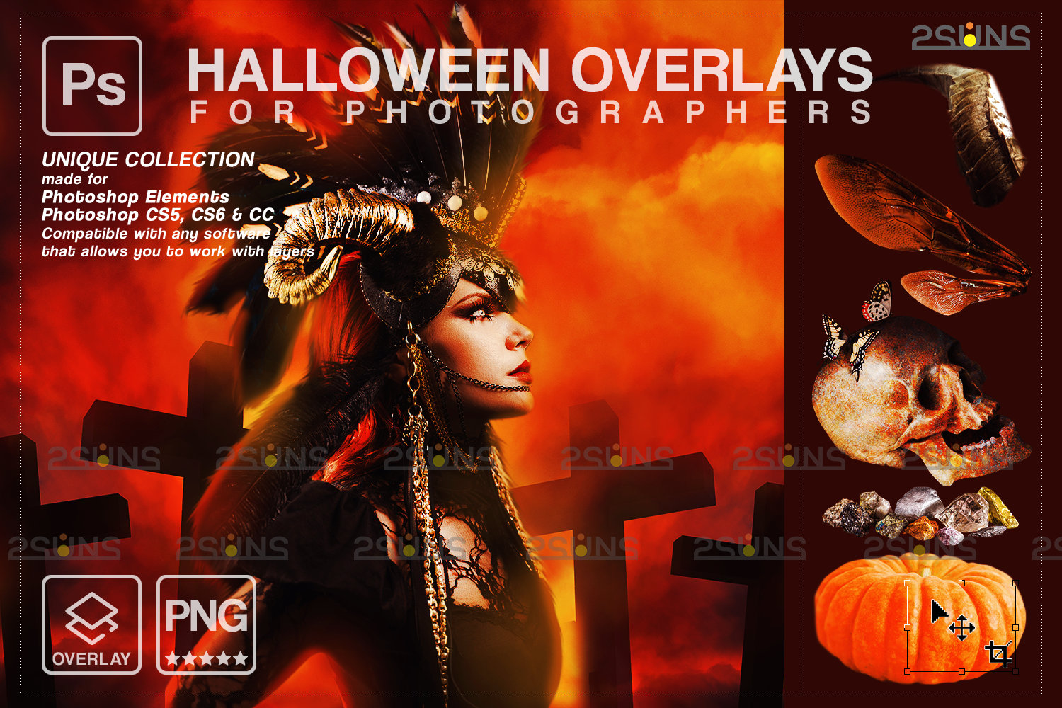 Halloween overlay & Halloween pumpkin overlays Photoshop | Etsy