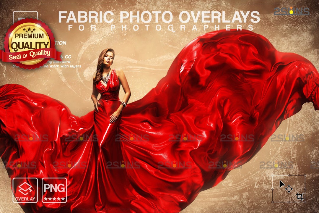 Flying Fabric Photo Overlay, Flying Dress Overlay, Fabric Photoshop ...