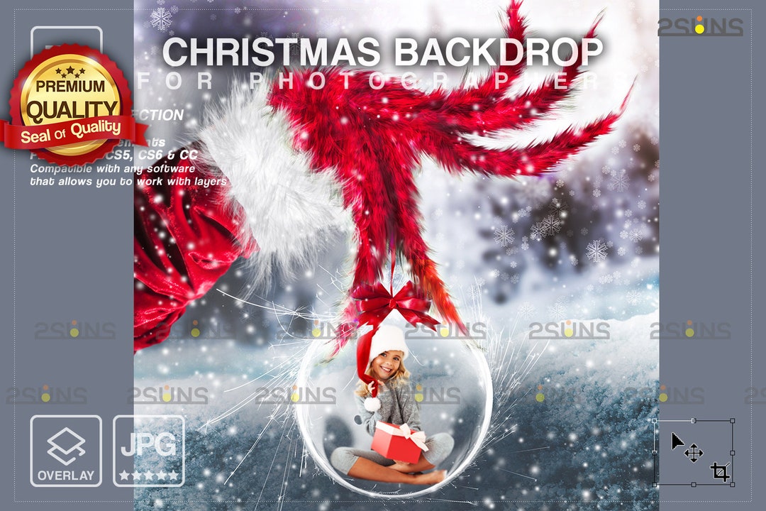 Christmas Photoshop Overlays, Christmas Overlays, Christmas Photo ...
