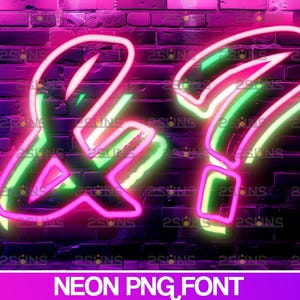 Alphabet Clipart Photoshop Overlays, Letter Neon Overlays, Neon Light ...