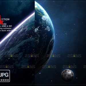 Planets Photoshop Overlays, Galaxy Transparent, Space Clipart, Night ...