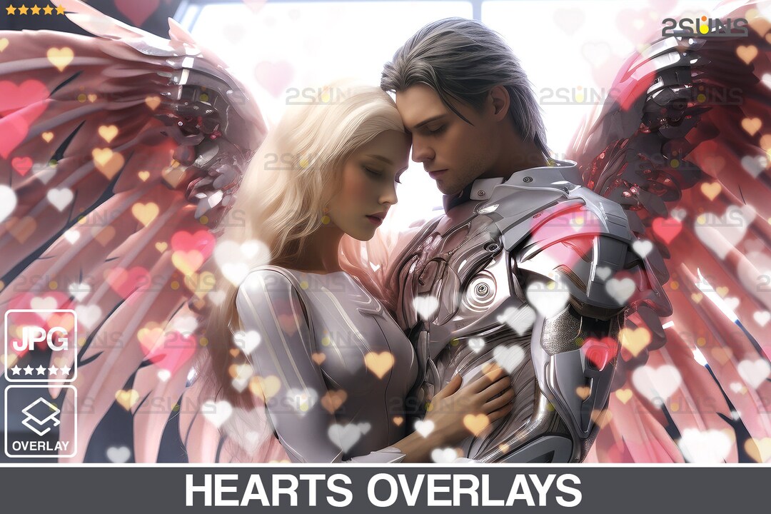 Valentine Photoshop Overlays, Bokeh Hearts, Valentine Photo Overlays ...