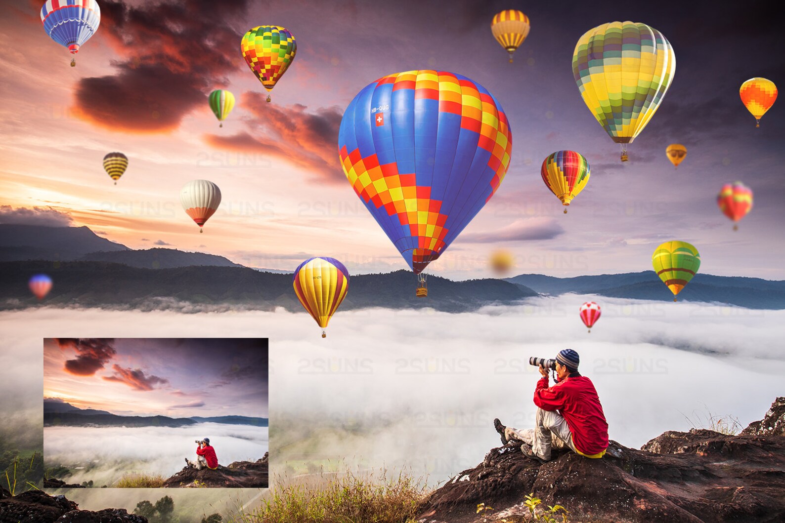 36 Hot Air Balloon Photoshop Overlays, Air Balloon Png, Valentines ...