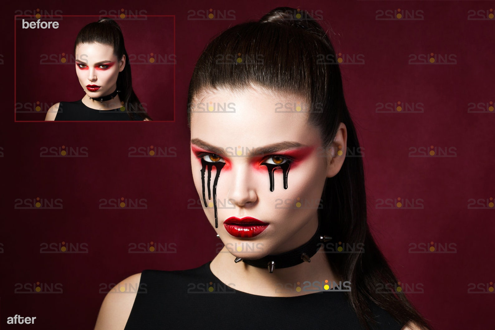 Halloween Overlay Tear Drop Photoshop Overlay Black Tears | Etsy