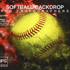 Softball Backdrop Sports Digital Background Photoshop - Etsy