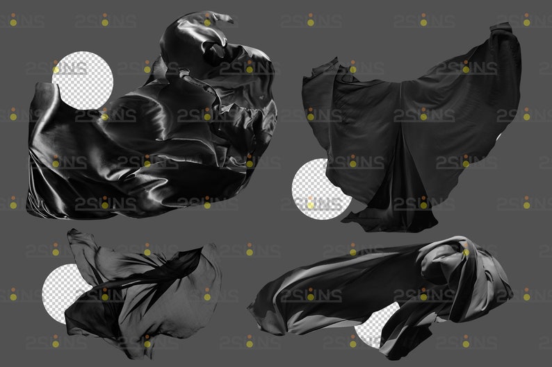 Black Flying Fabric Photo Overlay, Flying Dress Overlay, Halloween ...