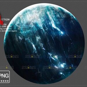 Planets Photoshop Overlays, Galaxy Transparent, Space Clipart, Night ...