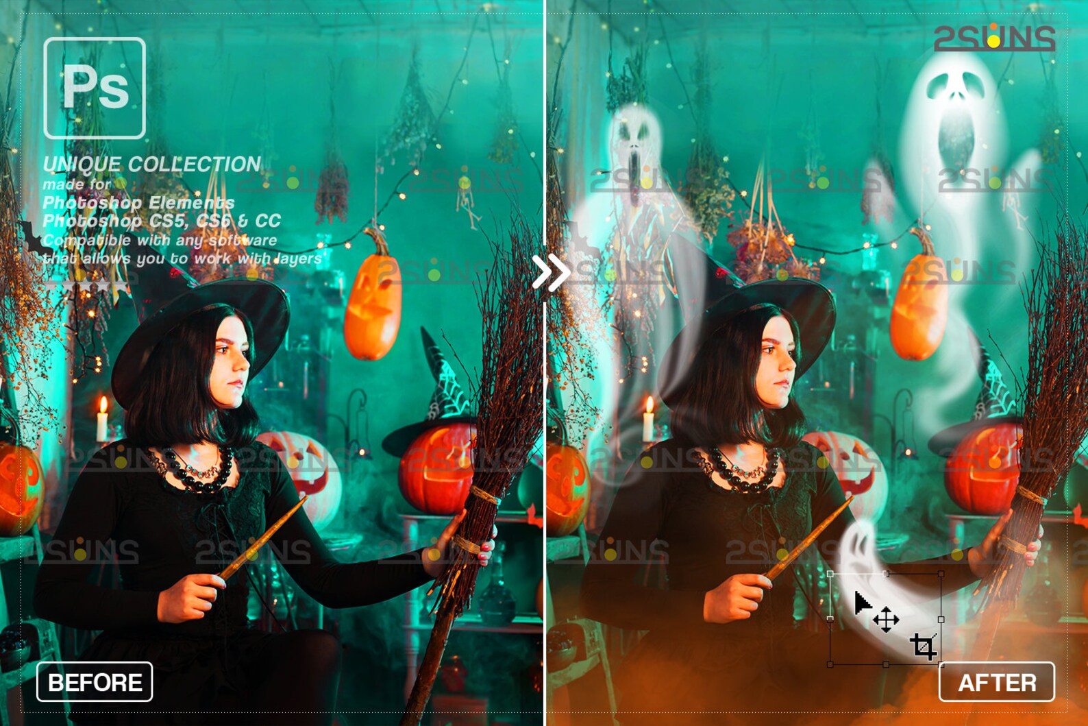 Halloween Overlay Ghost Overlay Photoshop Overlay Ghost - Etsy