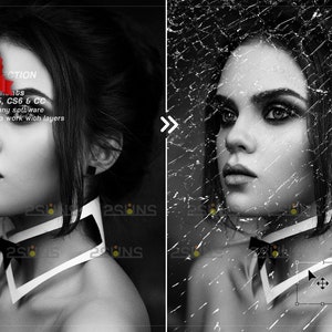 Broken Glass Photoshop Overlays, Halloween Photo Overlays, Realistic ...
