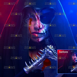 Halloween Overlay, Blood Tears Photoshop Overlays, Blood Splatter Photo ...