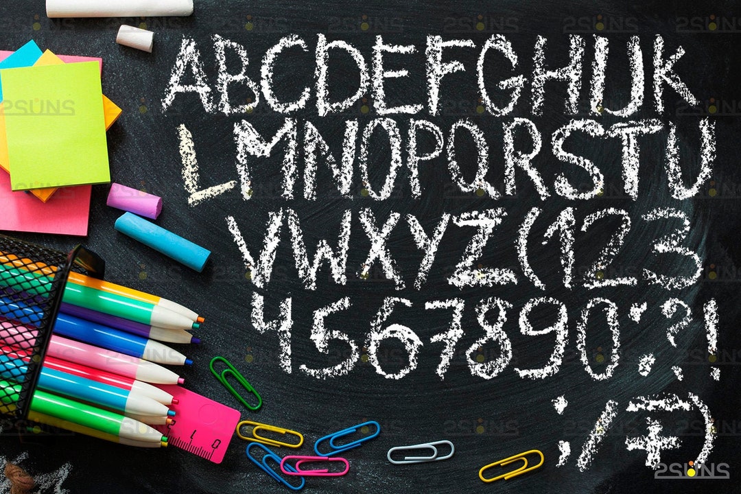 Alphabet Clipart Photoshop Overlays, Letter Chalk Overlays, School ...