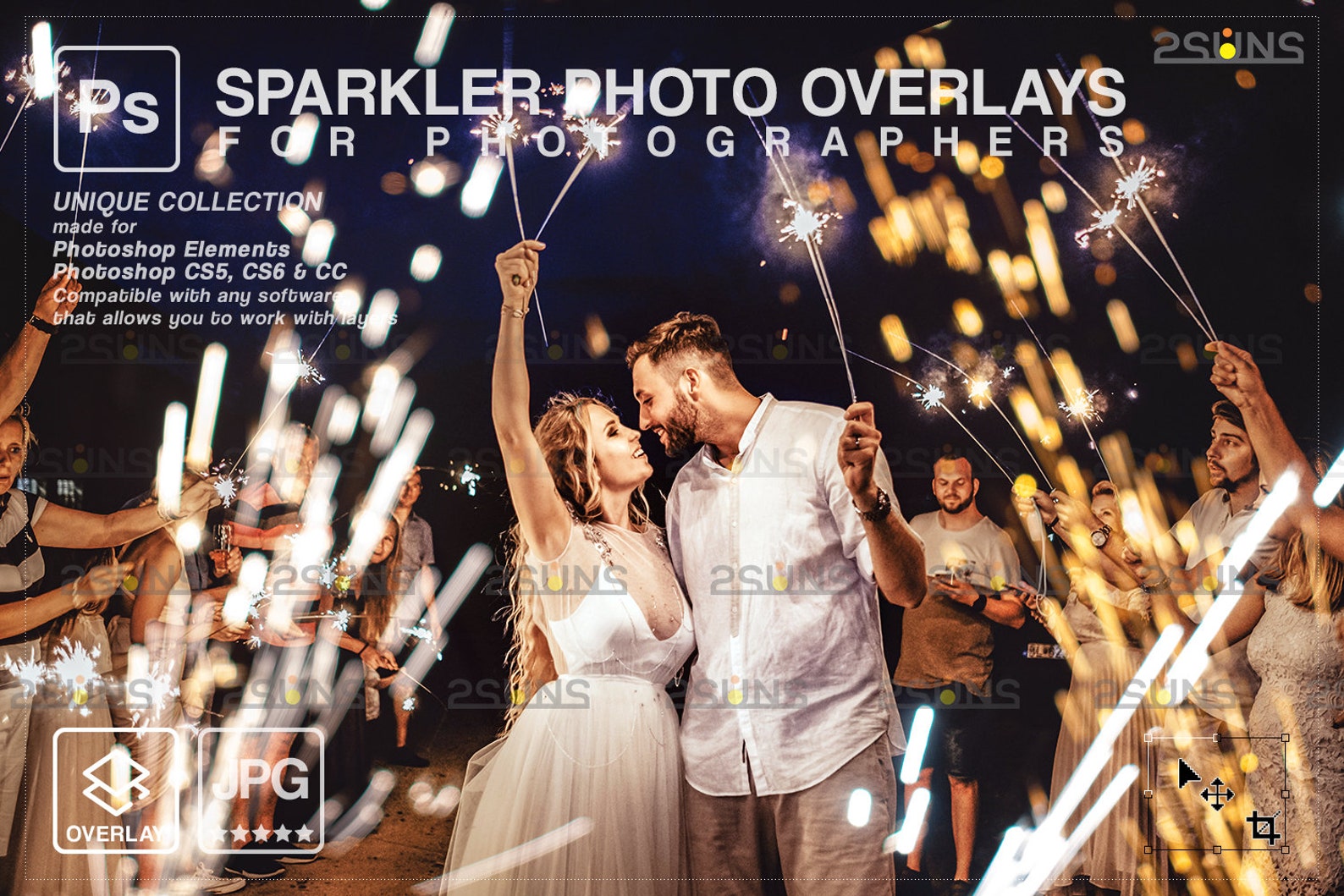 Wedding Sparkler Overlay Photoshop Overlay Photoshop - Etsy