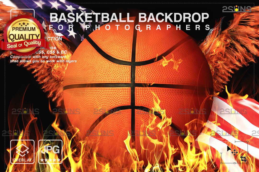 Basketball Backdrop, Sports Digital Background, Photoshop Overlays ...