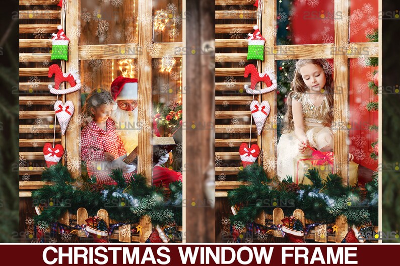 Christmas Window Overlay Christmas Overlay Photo Overlay - Etsy