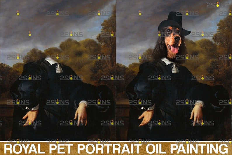 Royal pet portrait & Pet portrait background: Royal pet | Etsy