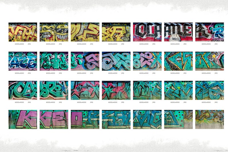 Graffiti font overlay & Urban textures. Photoshop overlay: | Etsy