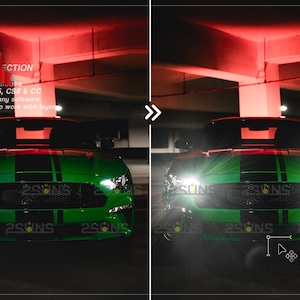 Car Headlights Photo Overlay, Car Photoshop Overlays, Stage Light ...