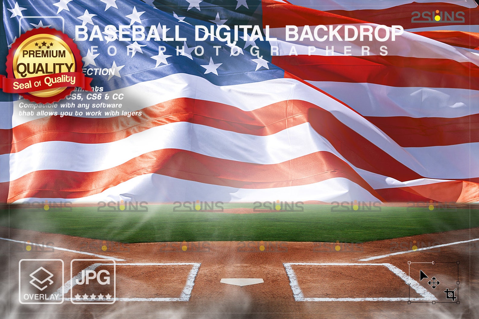Baseball Backdrop Sports Digital Background Photo Overlay - Etsy