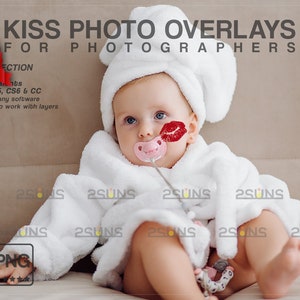 Kiss Photoshop Overlays, Lips Photo Overlays, Valentines Photo Overlays ...