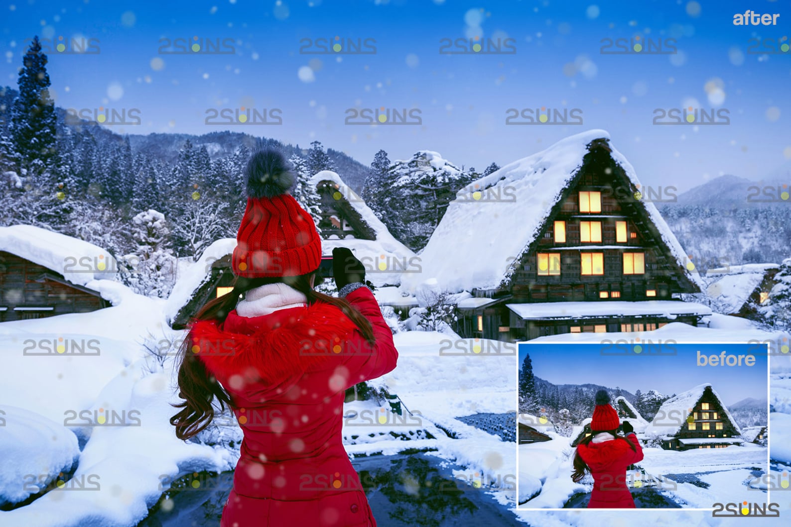 Falling Snow Overlay Snowy Overlay Photoshop Overlay - Etsy