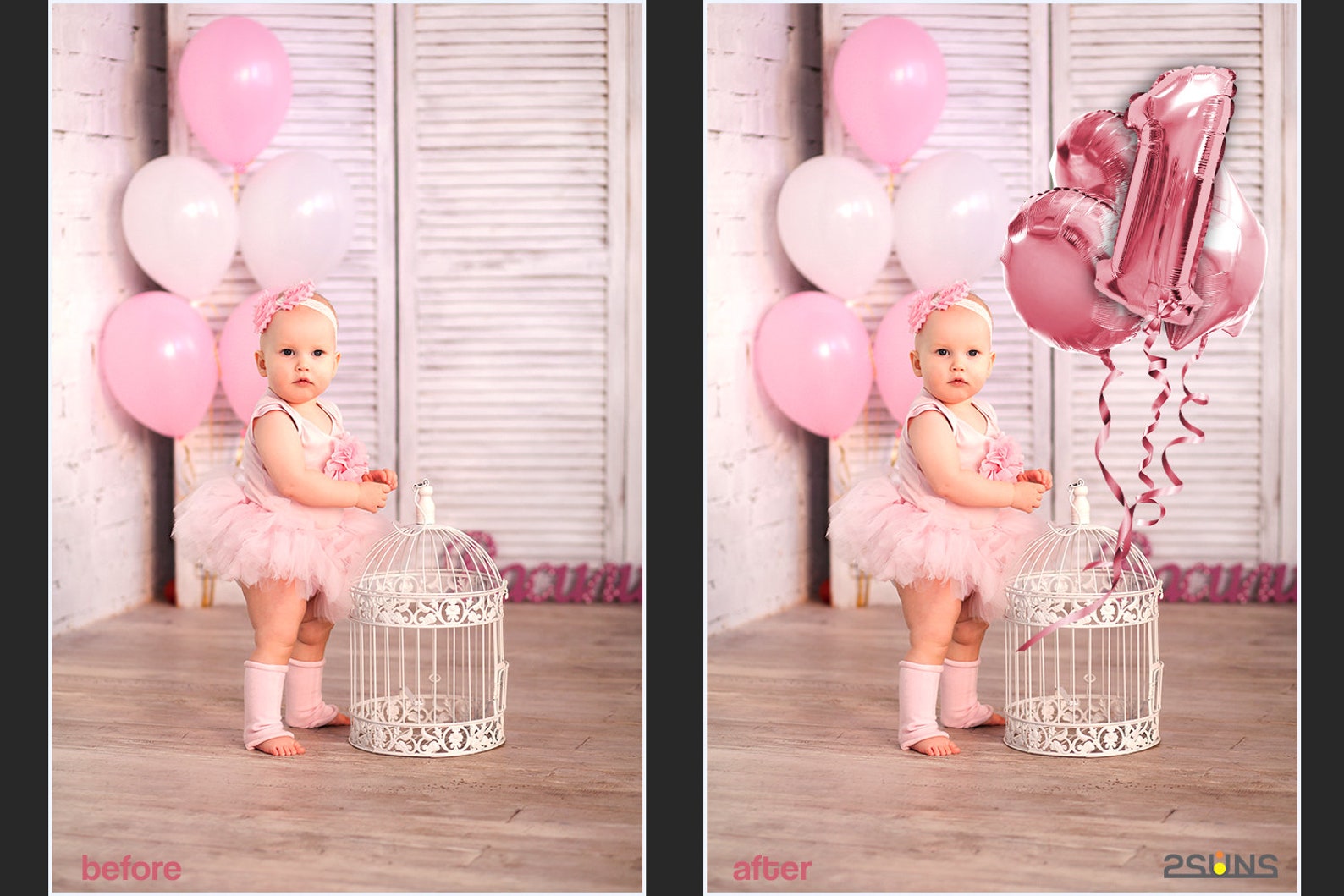 Foil Balloons Photoshop Overlays, Party Photo Overlays, Letter Balloons ...