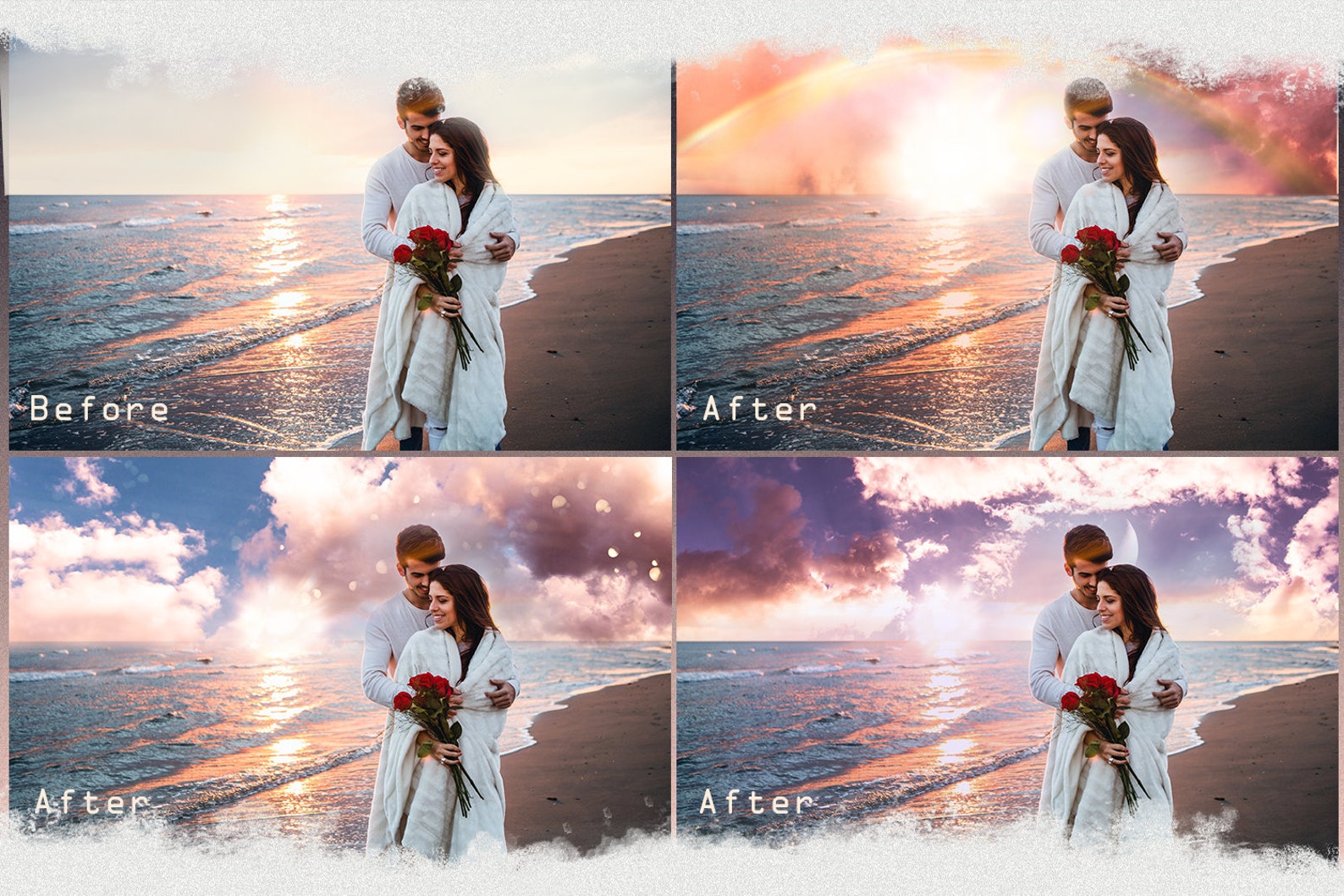 80 Romantic Sky Overlays & Photoshop overlay Sunset sky photo | Etsy