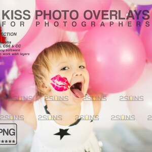 Kiss Photoshop Overlays, Lips Photo Overlays, Valentines Photo Overlays ...