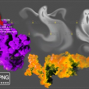 Halloween Overlay, Ghost Overlay, Photoshop Overlays, Ghost Clipart ...