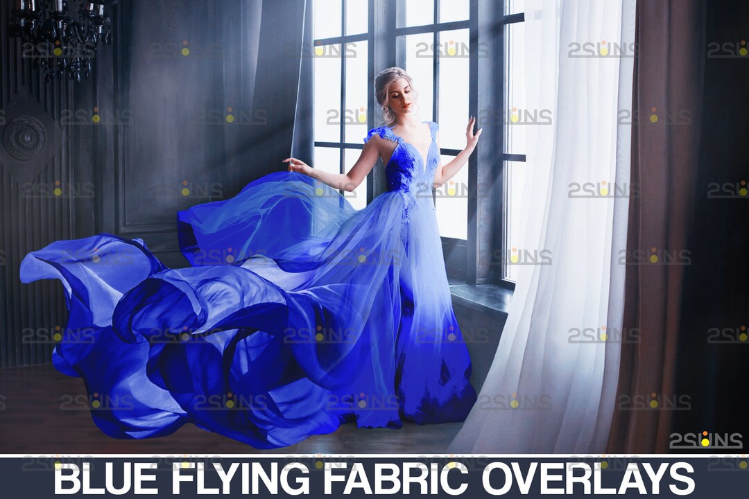 Flying Fabric Photo Overlay, Flying Dress Overlay, Fabric Photoshop ...