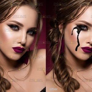 Halloween Overlay, Tear Drop Photoshop Overlays, Black Tears Photo ...