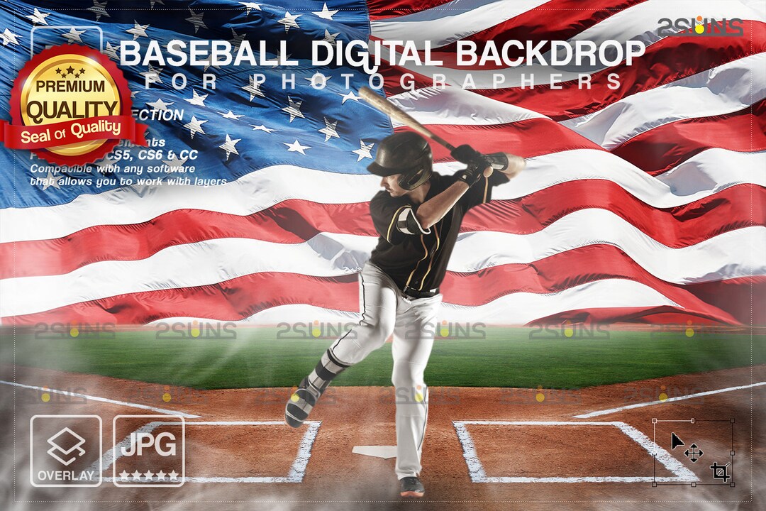 Baseball Backdrop, Sports Digital Background, Photo Overlay, Sports ...